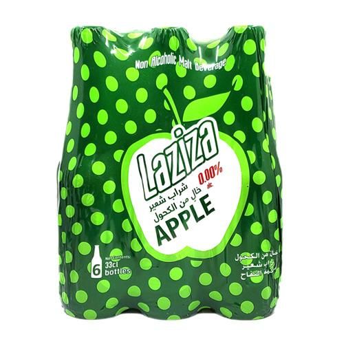 Laziza Apple Non Alcoholic Malt Beverage 6 x 330 ml | نوشیدنی مالت بدون ...